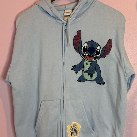 Disney | Sweaters | Disney Lilo Stitch Stitch Zip Up Hoodie Patch ...